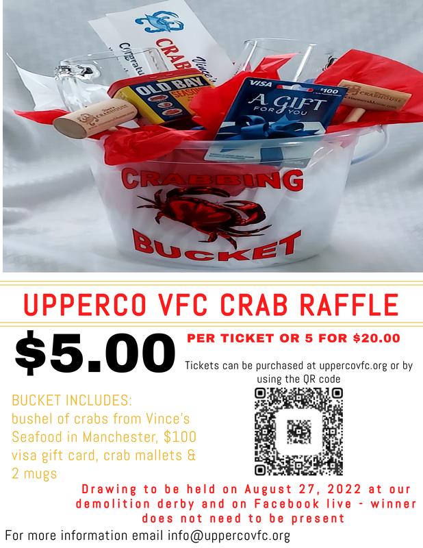 CRAB RAFFLE - Upperco Volunteer Fire Company